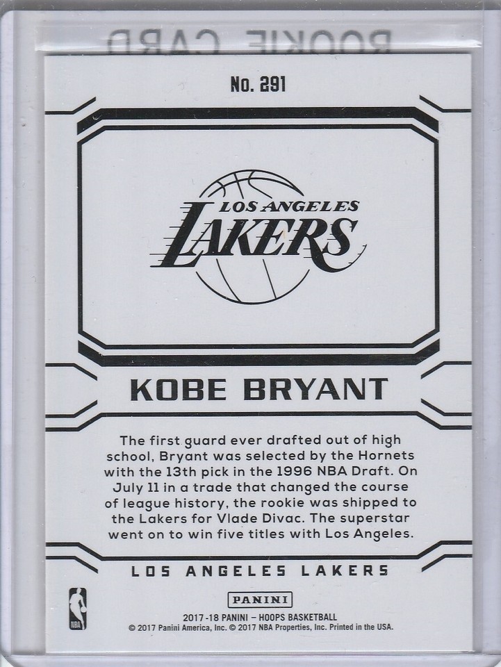 KOBE BRYANT Los Angeles Lakers RARE HORNETS 1996 DRAFT PICK Basketball ...