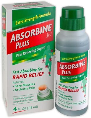 Absorbine Jr Plus Pain Relieving Liquid - New Extra Strength Formula ...