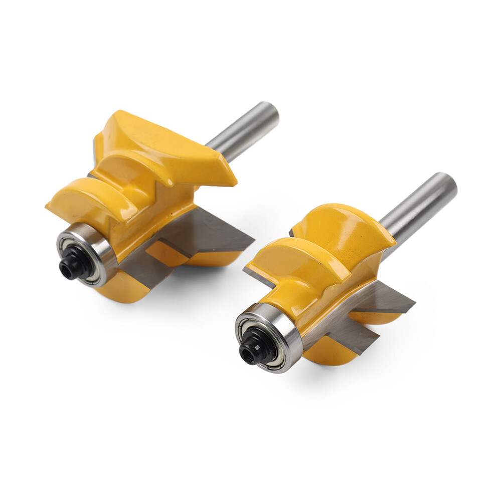 Tongue and Groove V-Notch 8MM Shank Router Bit Set Woodworking Milling ...