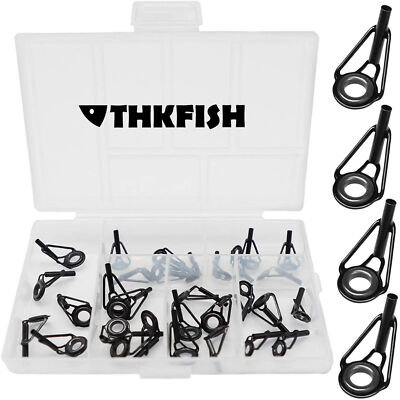 THKFISH 30pcs Rod Tip Repair Kit Ceramic Ring Guide Rod Repair ...