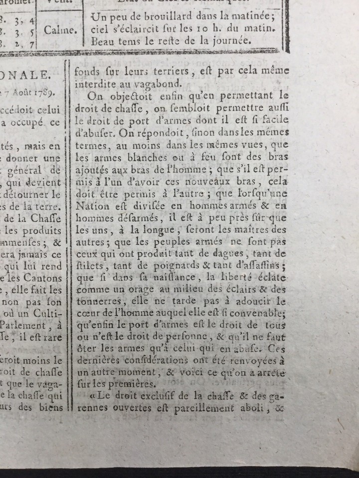 The Hunt In 1789 Millanois Deputy Of Lyon Rare Journal French ...
