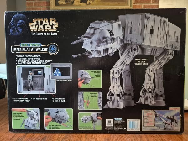 Star Wars POTF Imperial AT-AT Walker (Electronic) with Two 3.75" Action ...