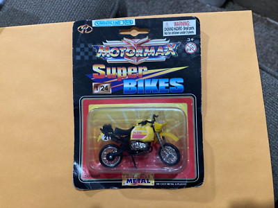 motor max super bikes die cast metal motorcycle 1/24 Kawasaki yellow ...