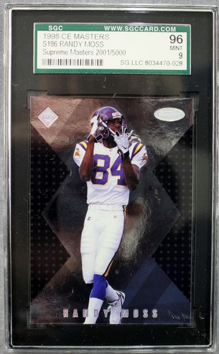 Randy Moss HOF ROY Vikings 1998 98 CE Supreme Masters Rookie S186 #d ...