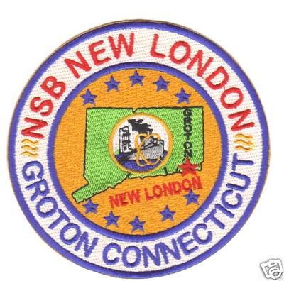 US NAVY BASE PATCH, NAVY SUBMARINE BASE, NEW LONDON, GROTON CONNECTICUT ...