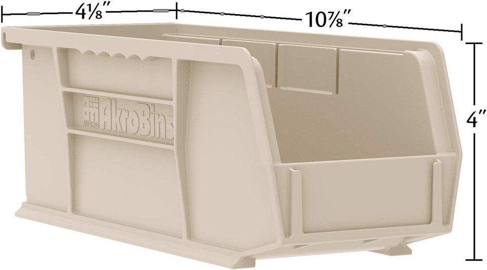 Akro-Mils 30224 AkroBins Plastic Storage Bins, Space-Saving Stackable ...