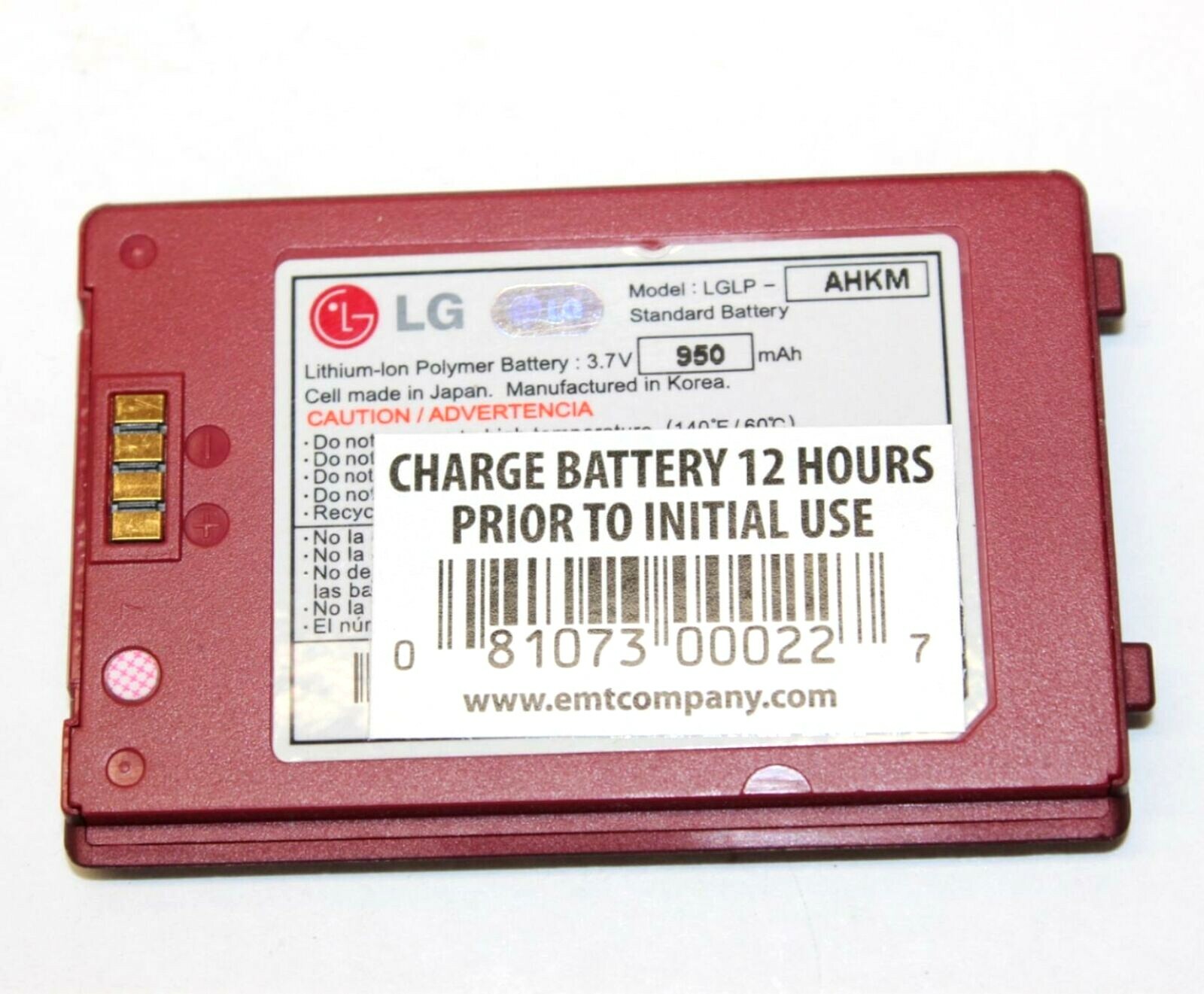 LG LGLP-AHKM Cellphone Battery Li-Ion Polymer 3.7V 950mAh for Env 2 Red ...
