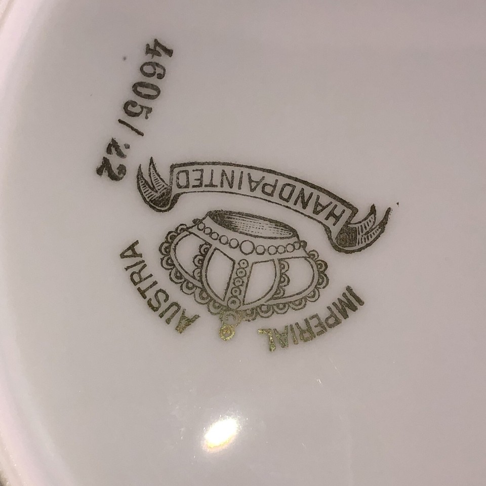 Pfeiffer & Lowenstein 1914-1918 Hand Painted Plate Green Pears Gold ...