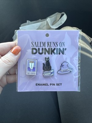 Dunkin Donuts Salem Runs On Dunkin Enamel Pin Set Of 3 Pins - New ...
