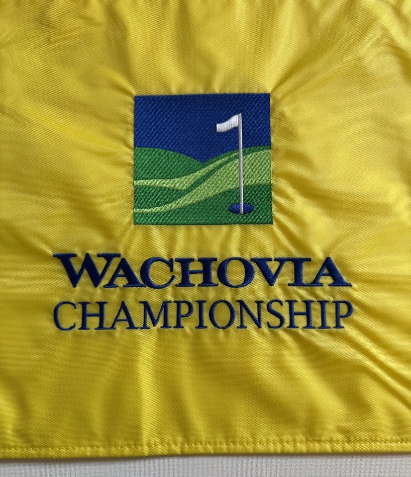 WACHOVIA CHAMPIONSHIP Golf Pin Flag PGA Tour Wells Fargo Vintage! Rare ...