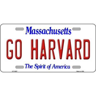 Go Harvard Novelty Metal License Plate Tag LP-12827 | eBay