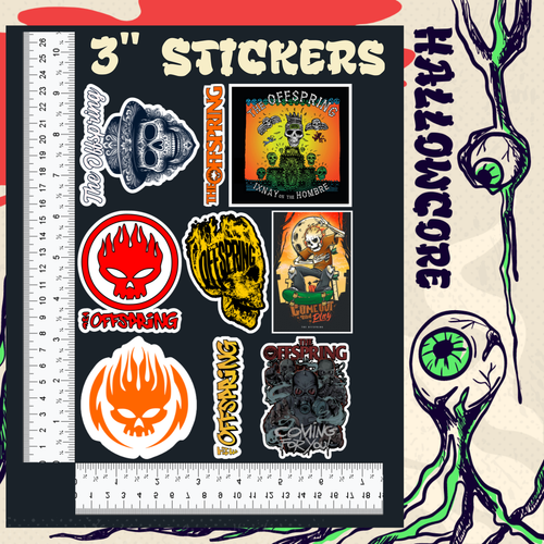 The Offspring Inspired Sticker Pack 02 (9 Stickers) Alternative Punk ...