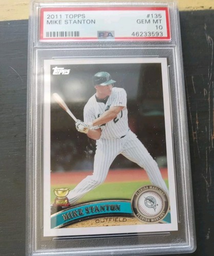2011 Topps #135 Mike Stanton PSA 10 Rookie Cup Miami Marlins 7833 | eBay
