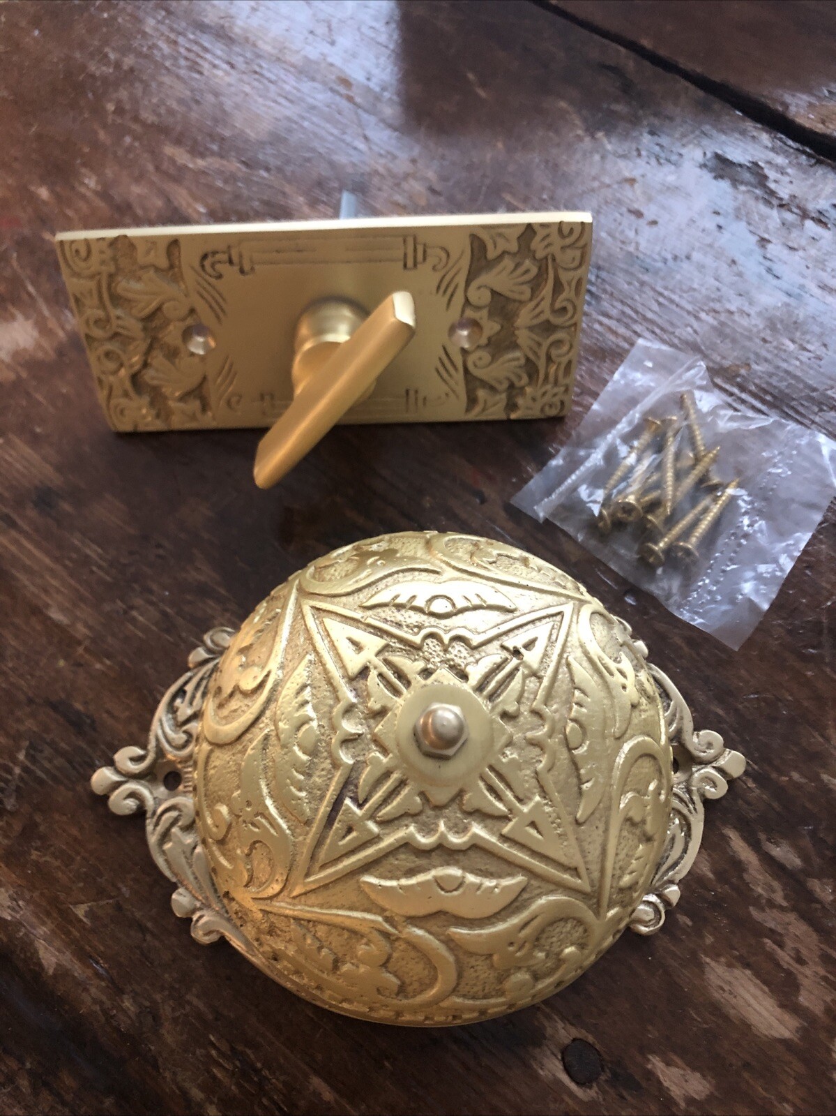 Vintage Victorian Style Brass Manual Mechanical Door Bell Ringer | eBay