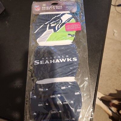 Seattle Seahawks FACE MASK 3 pack NFL official Cover filter pocket ...