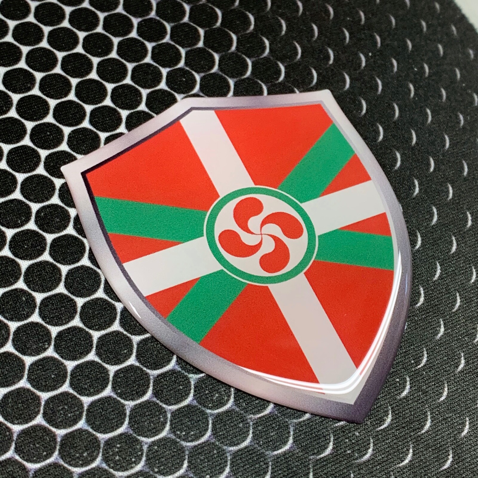 BASQUE Lauburu Shield Flag Proud Domed Decal Emblem Car Sticker 3D 2.4 ...