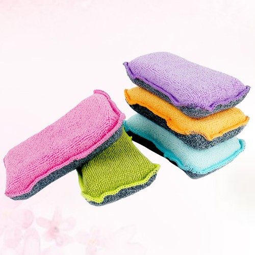 5 Pcs Dishwashing Sponge Scrub Pads for Cleaning Kitchen Scrubber ...