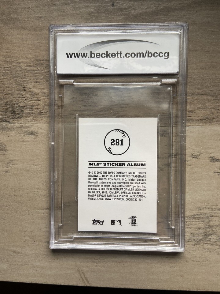 2012 Topps MLB Sticker 281 Clayton Kershaw Beckett Grade 10 | eBay