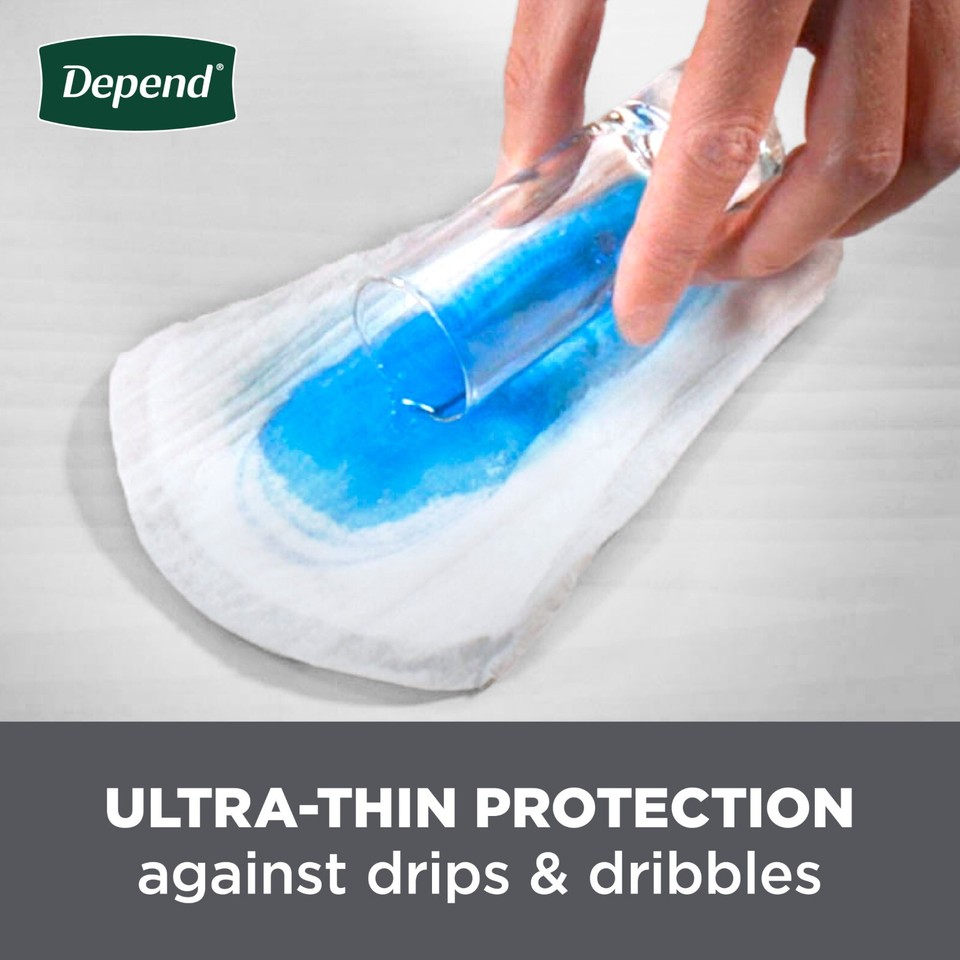 Depend Shield Incontinence Pads for Men Bladder Control Pads, Light, 58 ...