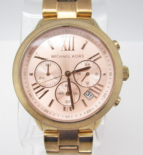 Women Michael Kors Chrono Quartz WR Analog 43mm Dial Causal Round Watch ...