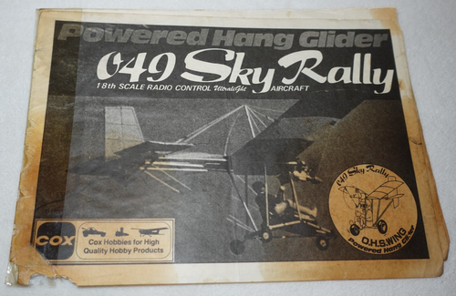 Powered Hang Glider 049 Sky Rally Cox 18th Scale RC Aircraft ...