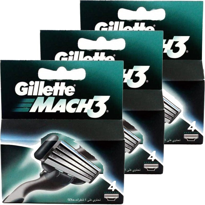 24 Gillette Mach 3 Razor Blades Refills, 2 x 12 PK Mach3 Cartridges | eBay