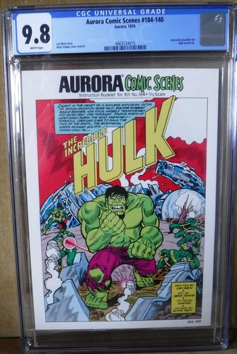 The Incredible HULK Aurora Comic Scenes #184-140 (1974) CGC 9.8 White ...