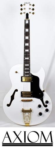 Axiom Columbia Electric Jazz Guitar - White Bird | eBay Australia