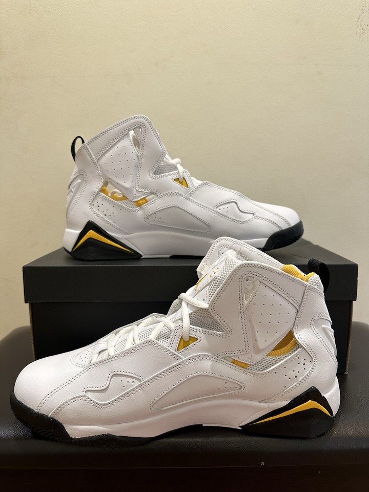 NIB $150 Men's Jordan True Flight White/Black-Yellow Ochre 342964 107 ...