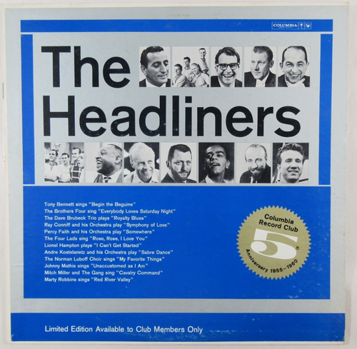 The Headliners Columbia Record Club 5th Anniversary GB-7 Mono 1960 | eBay