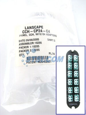 Corning CCH-CP24-E4 Patch Panel, 12 LC Duplex 10Gig Aqua OM3/OM4 ...