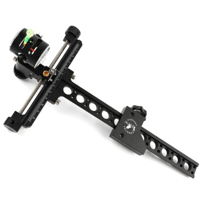 Compound Bow Sight Archery 4X lens 0.059" Fiber Optic Pin Micro Adjust ...