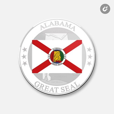 Alabama USA State Flag | 4'' X 4'' Round Decorative Magnet | eBay
