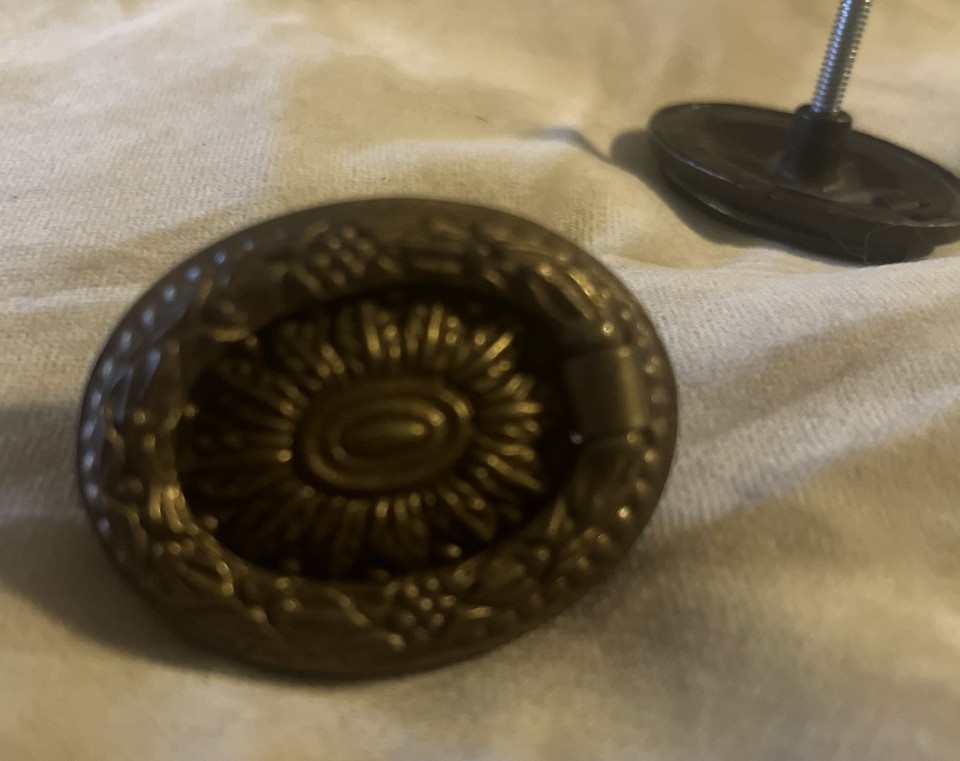 Vtg Hepplewhite Brass Drawer Pulls Set Of 4 Hardware Colonial Revival ...