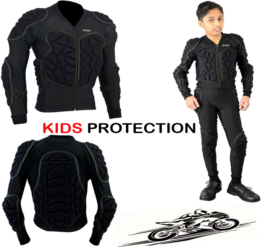KIDS BODY ARMOUR MOTORBIKE MOTORCYCLE MOTOCROSS CUBS SPINE GUARD ...
