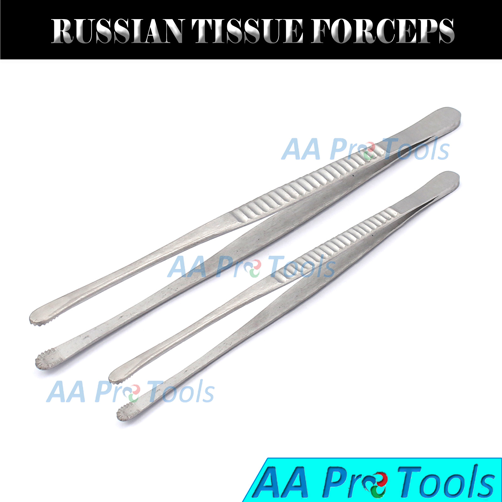 2 Pieces Russian Tissue Forceps 6"+8" Surgical Dental Instruments | eBay