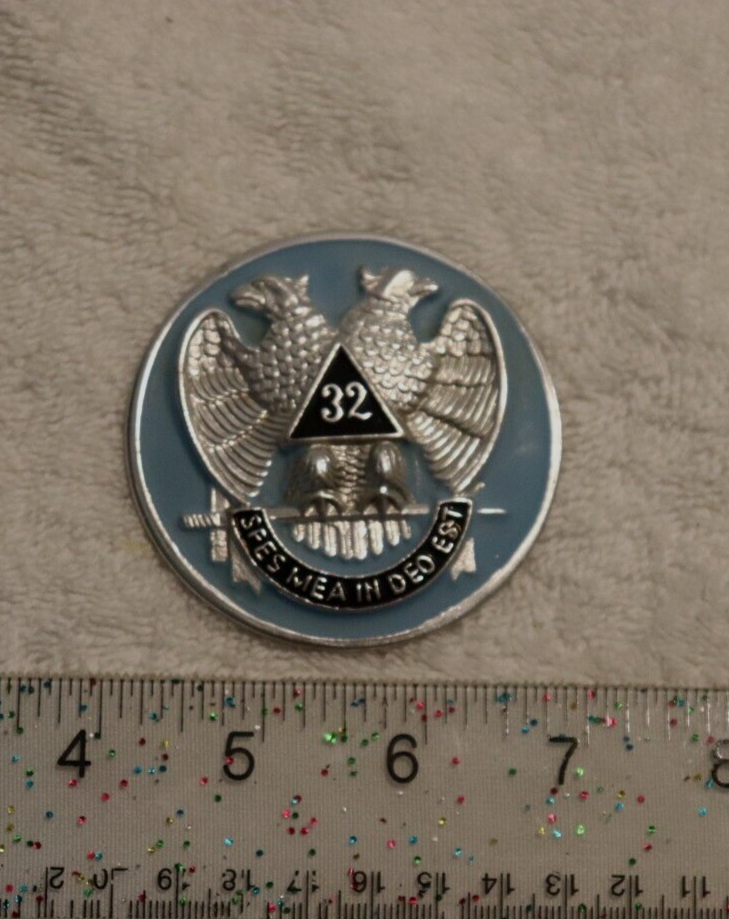 32 spes mea in deo est, my hope is in god masonic vintage emblem badge ...