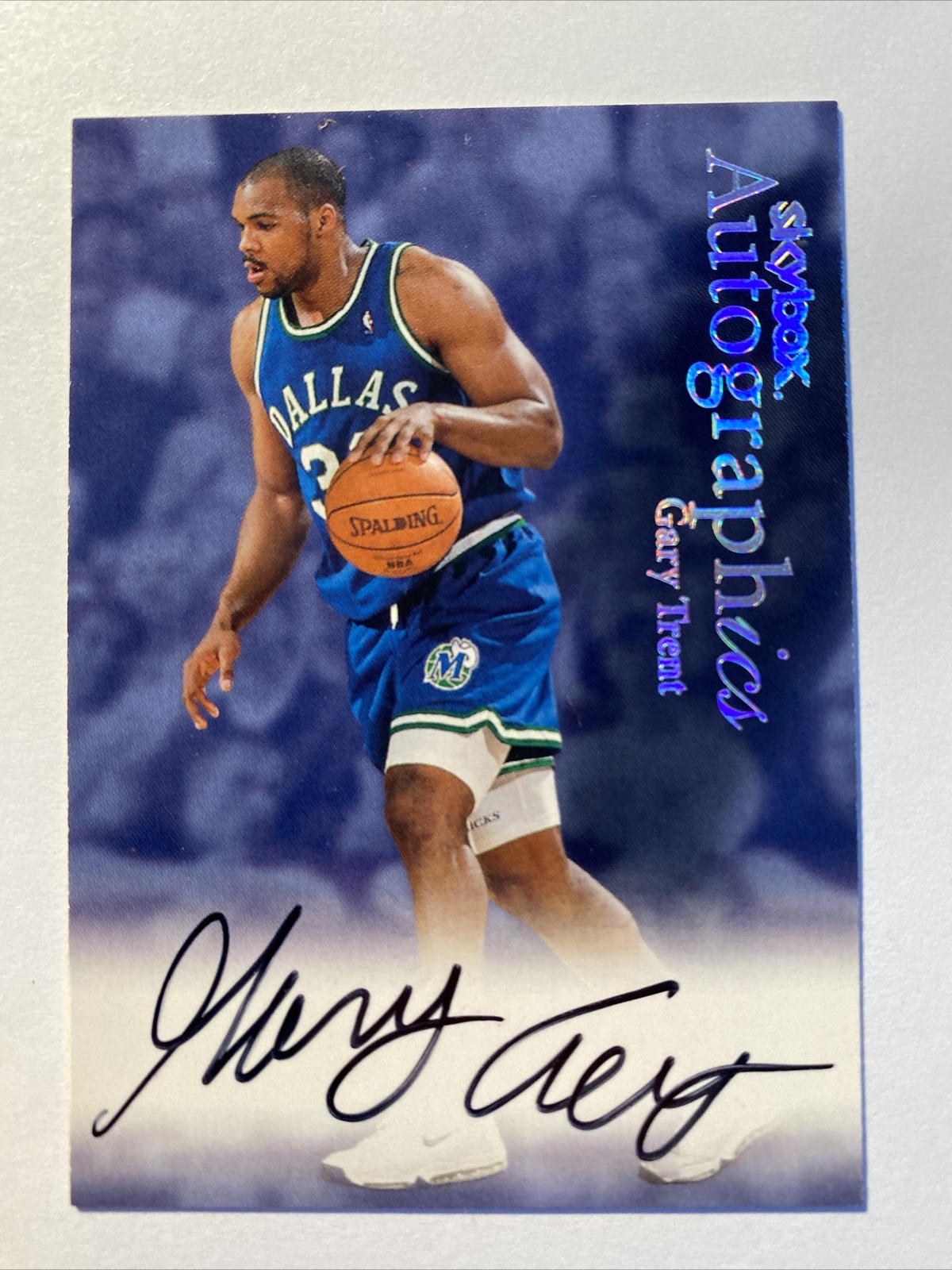 1999-00 Skybox Premium GARY TRENT Autographics AUTOGRAPHED Card Dallas ...