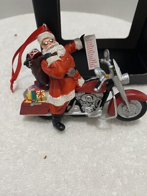 HARLEY DAVIDSON ORNAMENT- SANTA ON HARLEY WITH PACKAGES 2006 New In Box ...