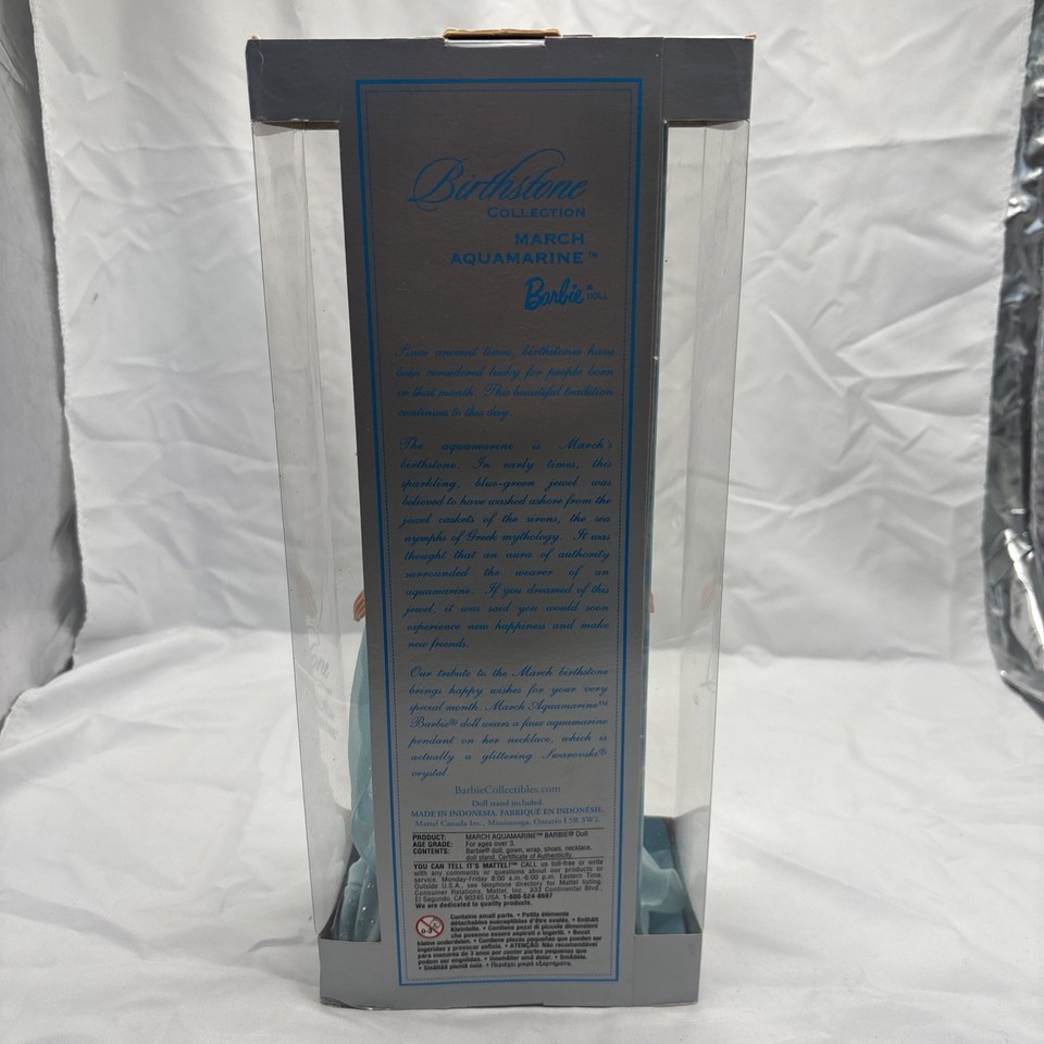 2002 Mattel Birthstone Collection March Aquamarine Barbie Doll B3411 ...
