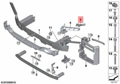 Genuine BMW X5 G05 G07 X5 30dX Bracket Pedestrian Protection Left ...