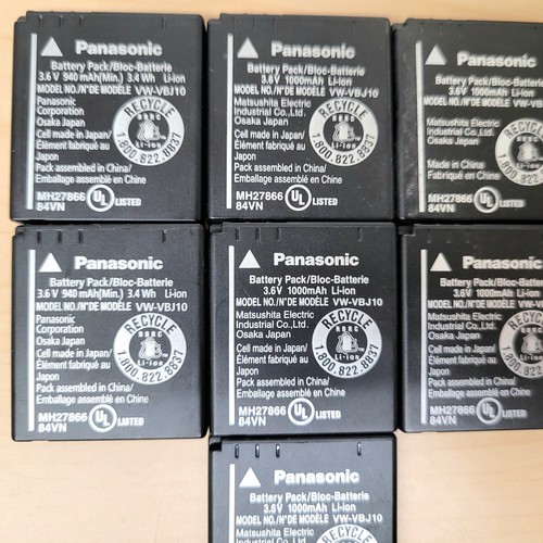 Lot of 7 Original OEM Panasonic Lumix VW-VBJ10 Battery Packs ...