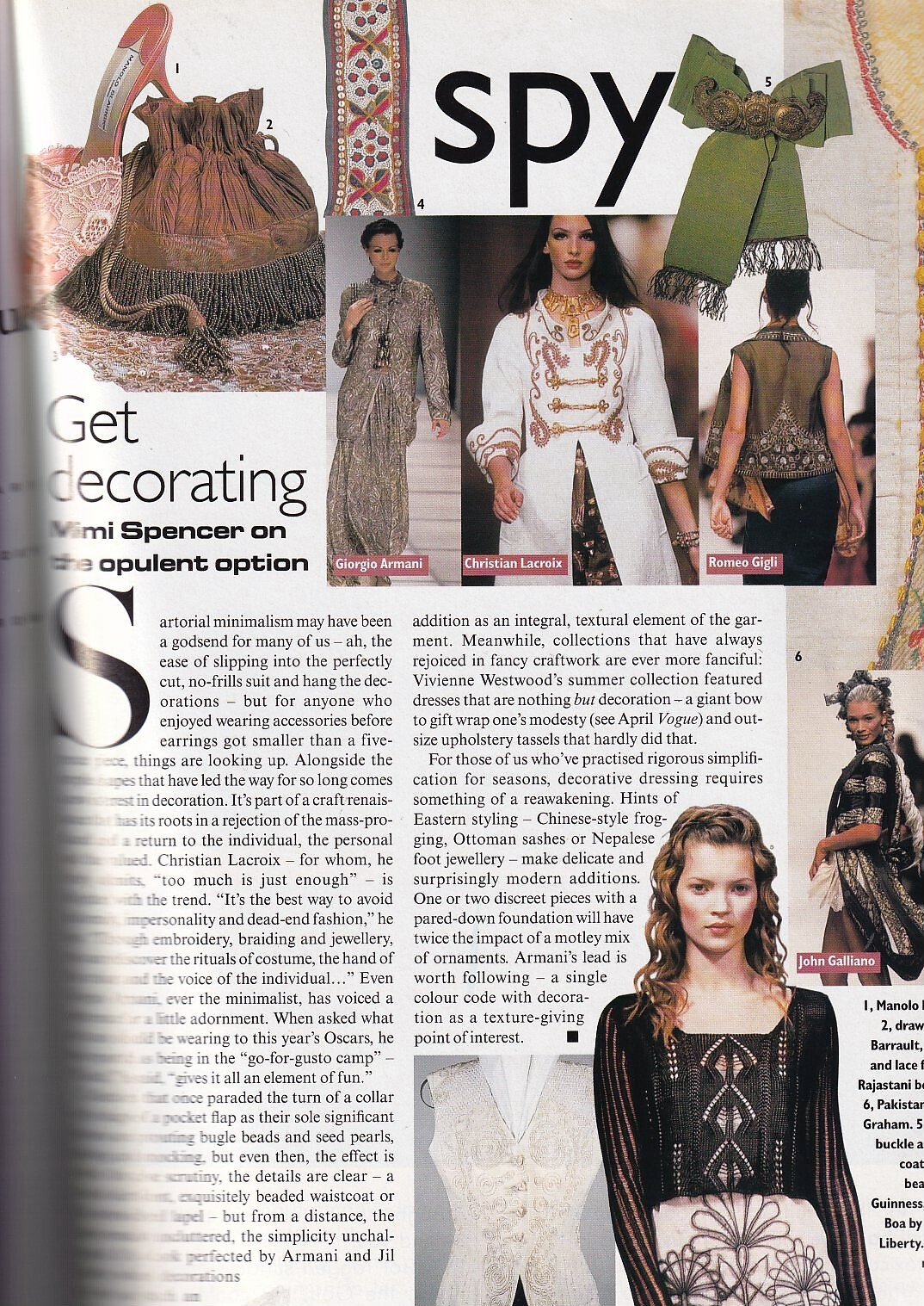 VOGUE UK TATJANA PATITZ HELENA CHRISTENSEN KAREN MULDER MEGHAN DOUGLAS ...