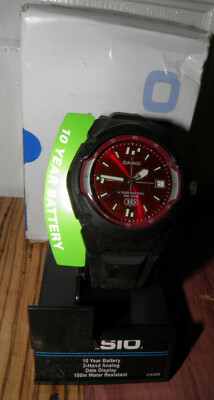 Casio Men's MW600F-4AV Maroon Dial 100m Watch 10 yr Battery New In Box ...