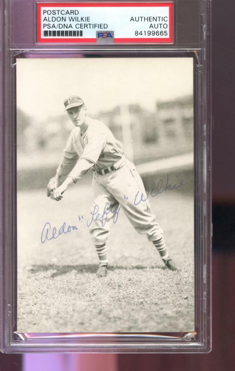 Aldon Lefty Wilkie Postcard Signed Autographed Autograph Auto PSA/DNA ...