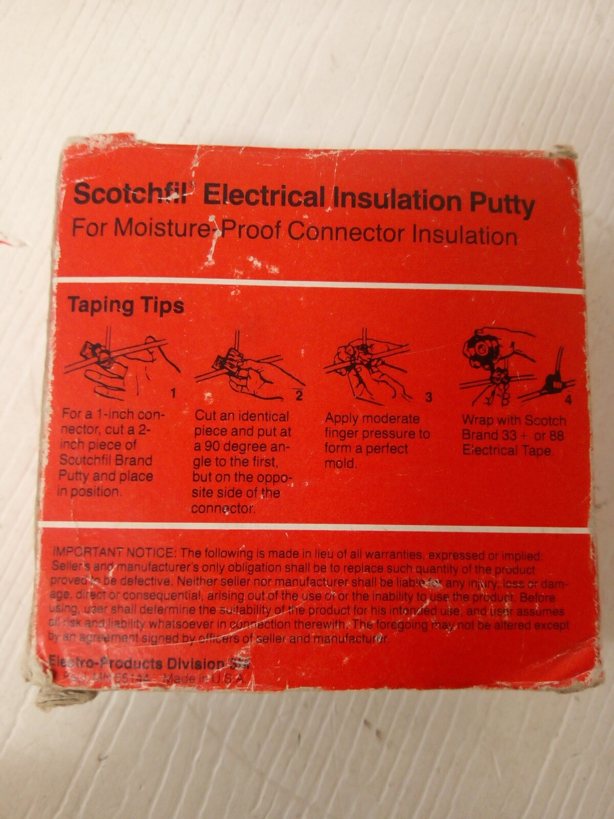 3M SCOTCHFIL ELECTRICAL INSULATION PUTTY (1 ROLL 1-1/2"X60"X.125") | eBay