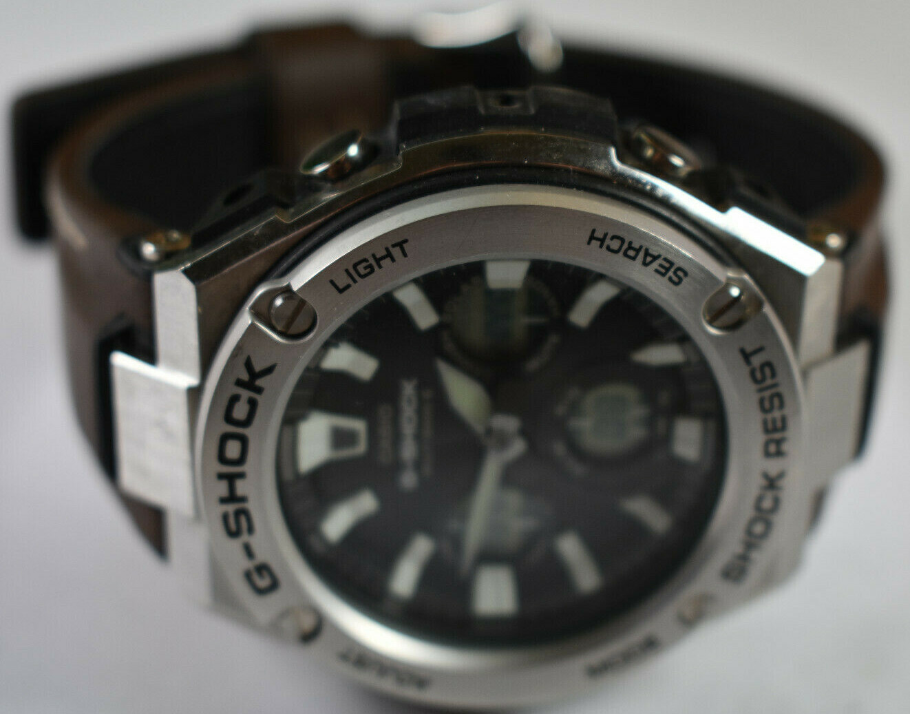 Casio GSTW130L-1A (5515) G-SHOCK Multiband Solar Brown Leather Men's ...