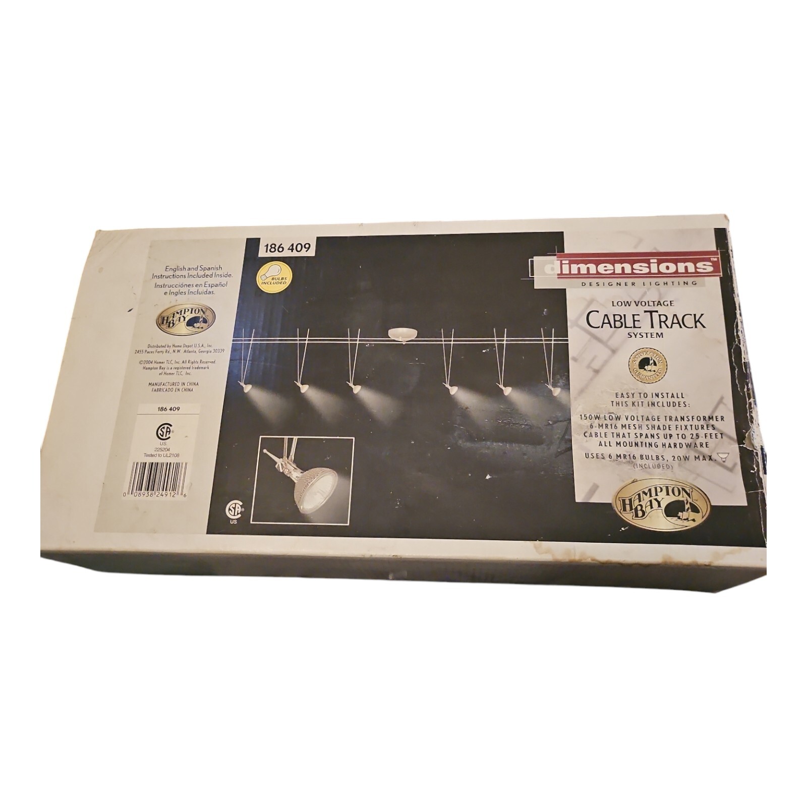 Hampton Bay 186409 Dimensions Cable Track System Rare | eBay