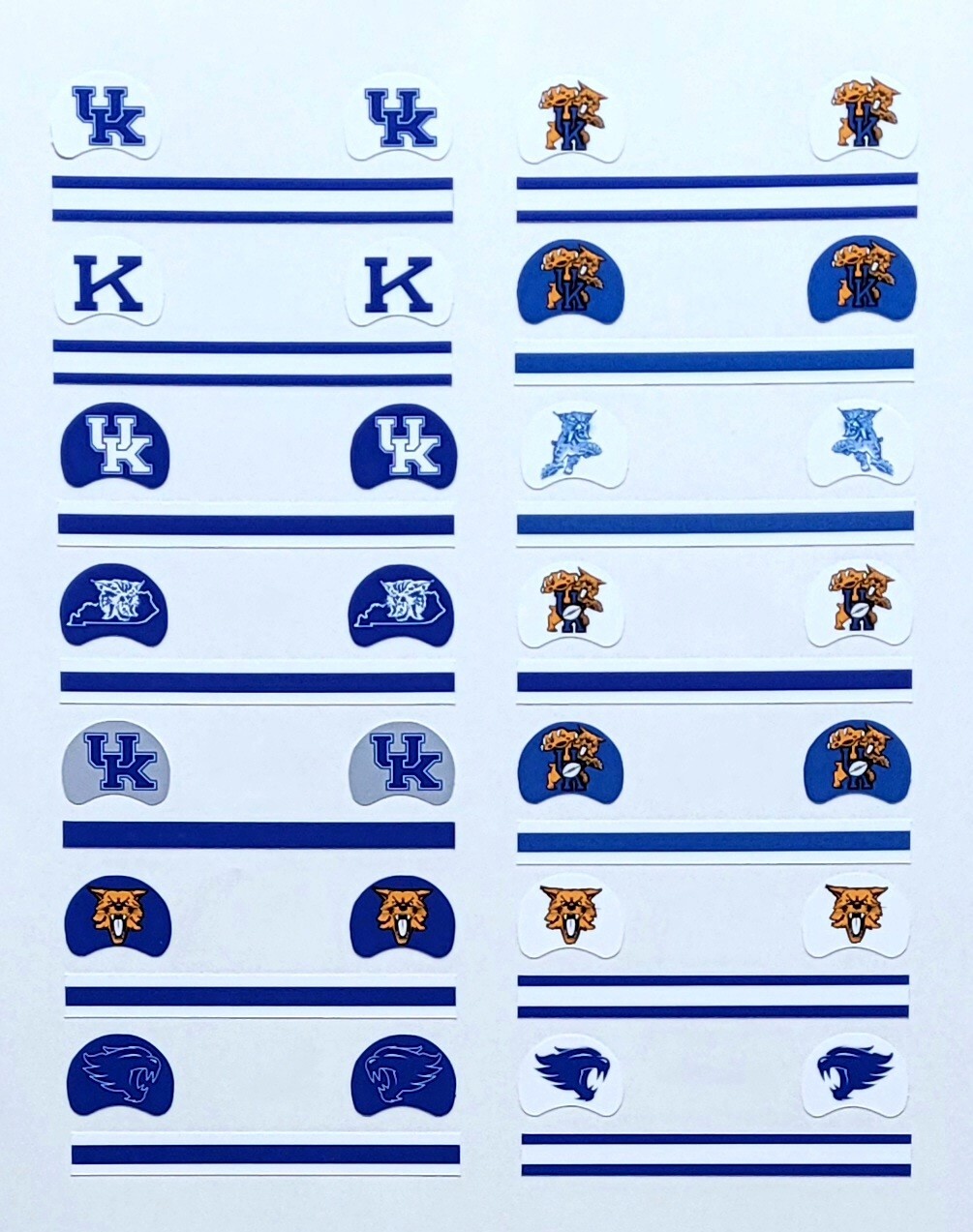 Full set of Kentucky Wildcats Gumball Helmet Decals | eBay
