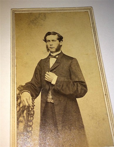 Antique Civil War American Dapper Young Man, Big Sideburns Connecticut ...